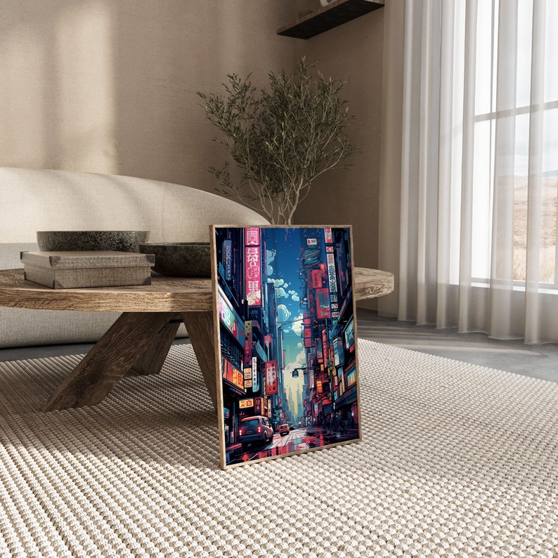 Pop Art Japan Poster, Japanese City Alley, Matte Printed Poster - Etsy