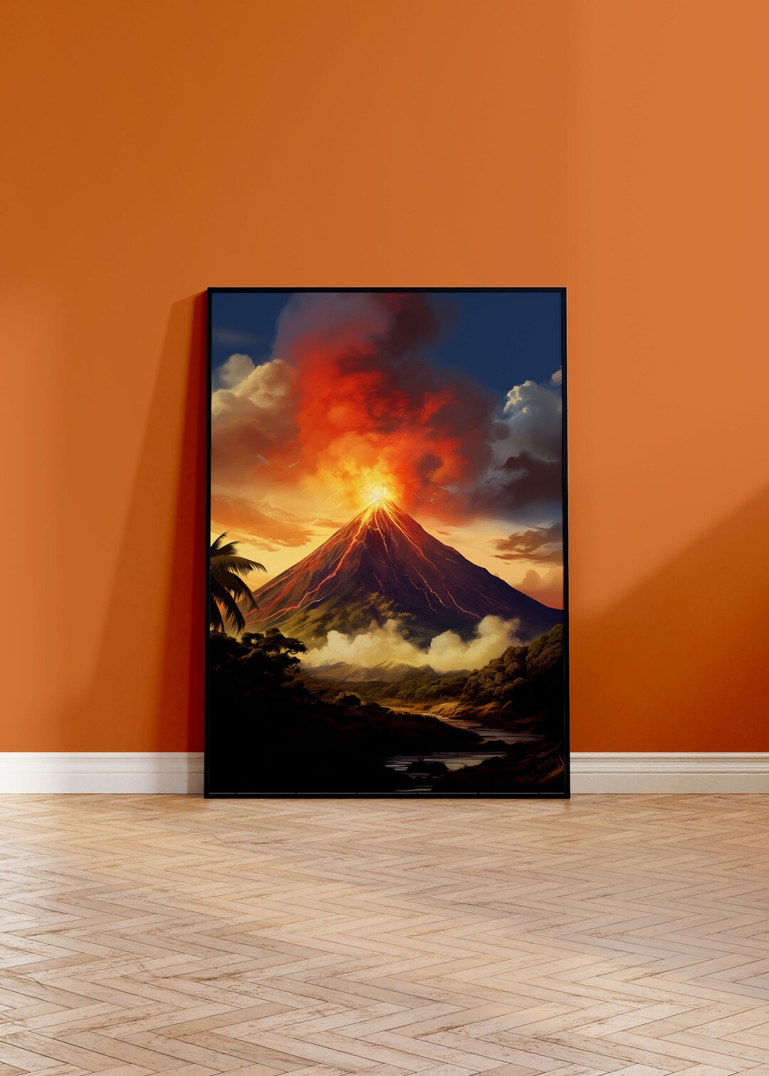 Volcano Poster Volcanic Eruption Poster Lava Flow Chart - Etsy