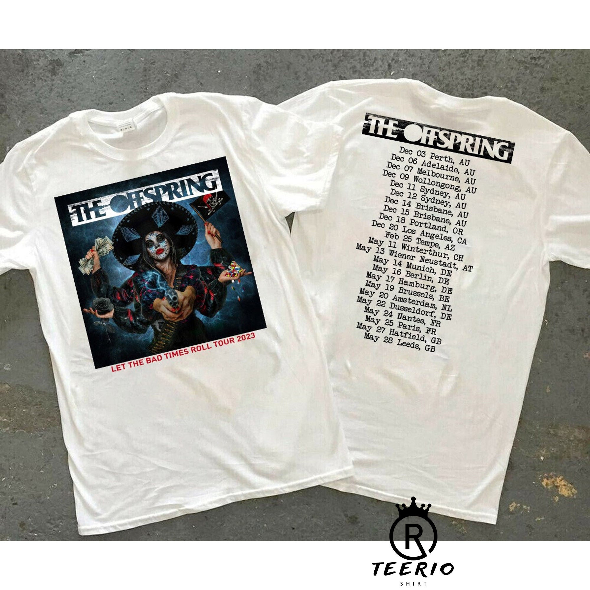 Trendy The Offspring 2023 Tour Double Sided T-Shirts Designs 2023 ...