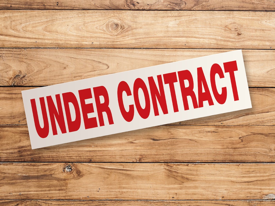 UNDER CONTRACT Stickers Real Estate Sign Stickers Weatherproof Vinyl ...
