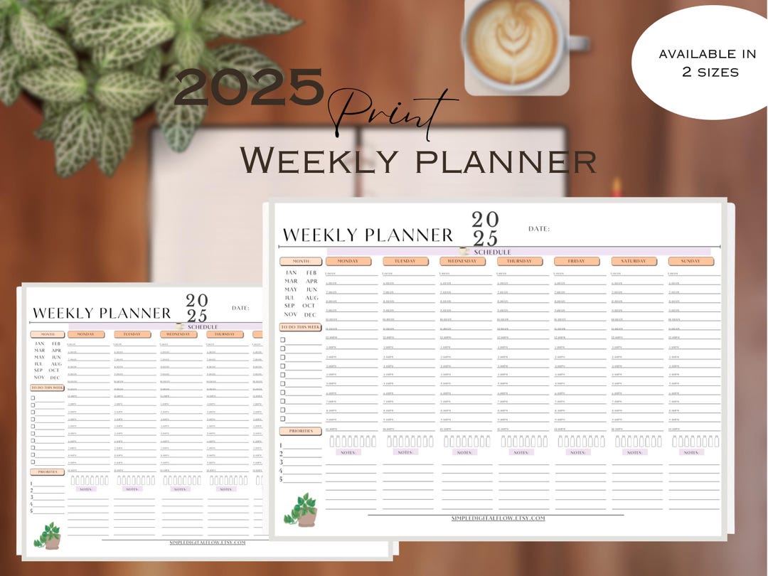 2025 Weekly Planner, Printable Planner- 2025 Digital Planner for ...