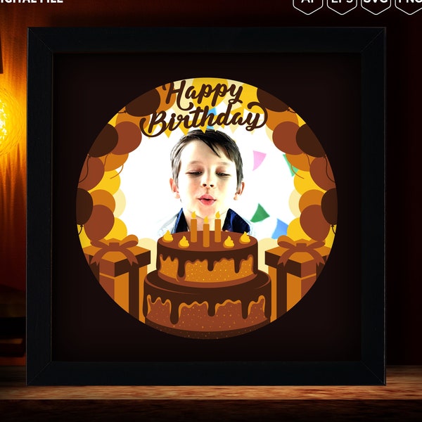 Happy Birthday Light Box Svg - Etsy