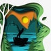 3D Fisherman Shadow Box Template, SVG Cut Files (digital Download) - Etsy