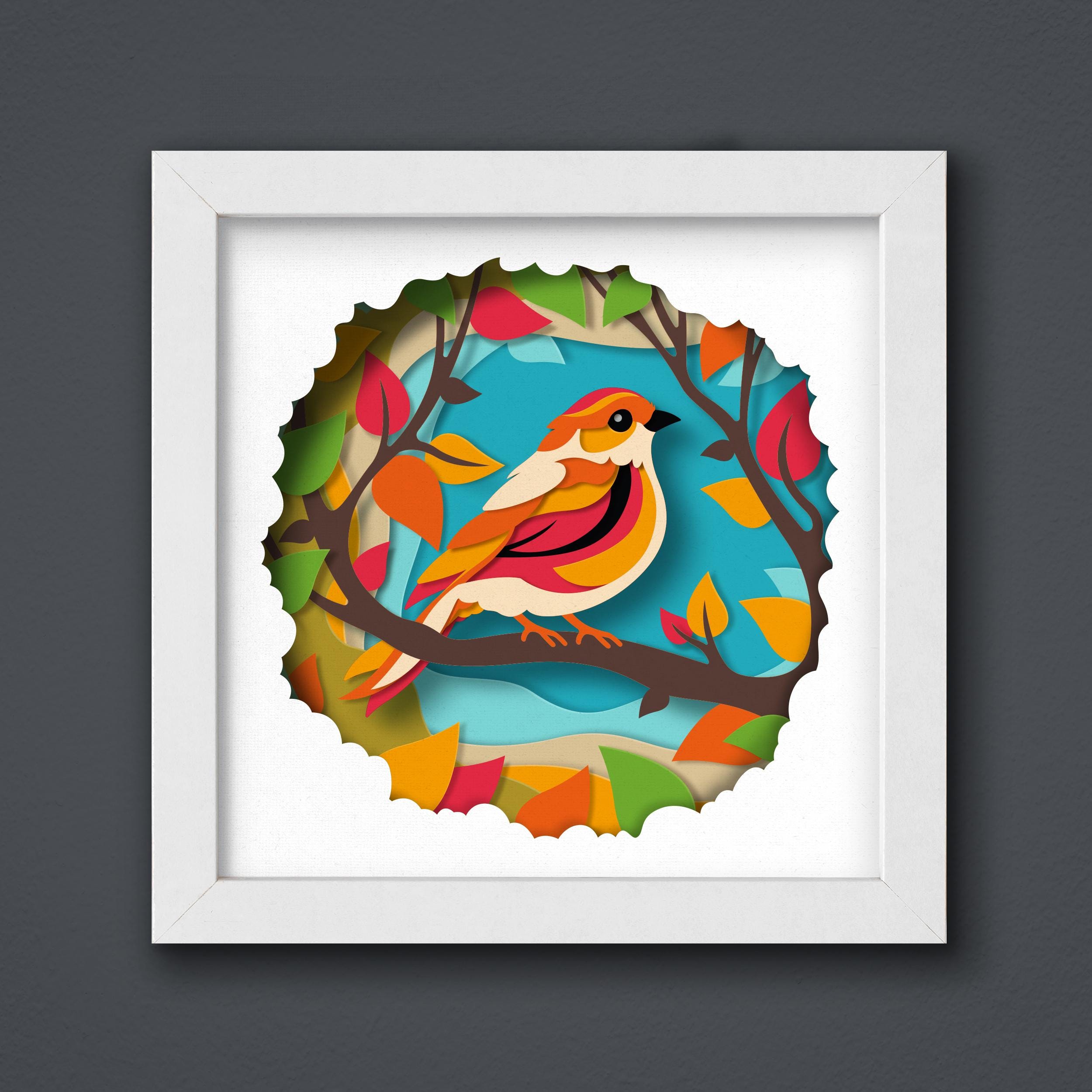 3D Bird Shadow Box SVG – Layered Papercut Template (digital Download ...