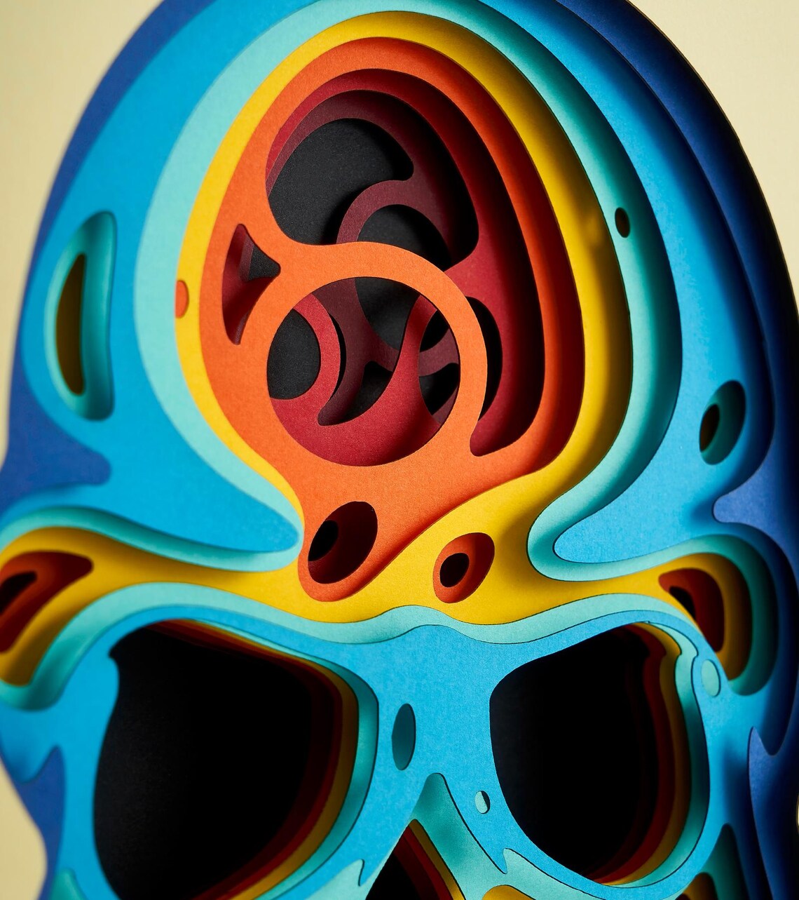 3D Skull Shadow Box SVG, Multilayer Papercut Template (digital Download ...