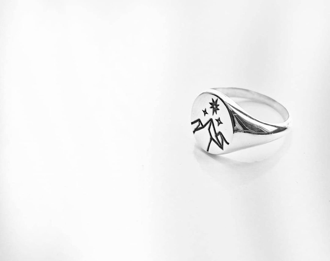 ACOTAR Night Court Sterling Silver Ring, Starry Mountains Night Court ...
