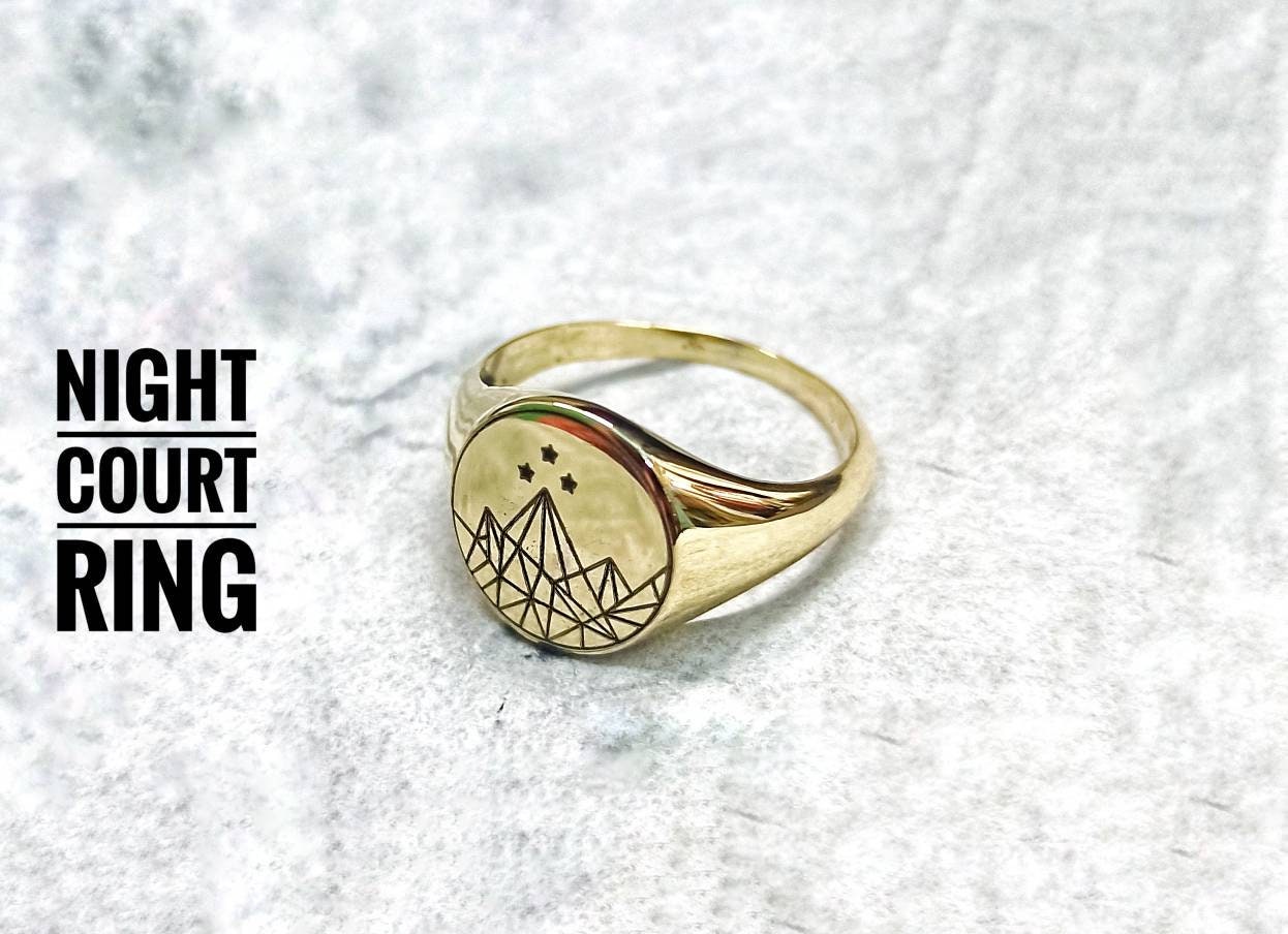 ACOTAR Night Court Signet Ring, Starry Mountains Night Court Ring ...