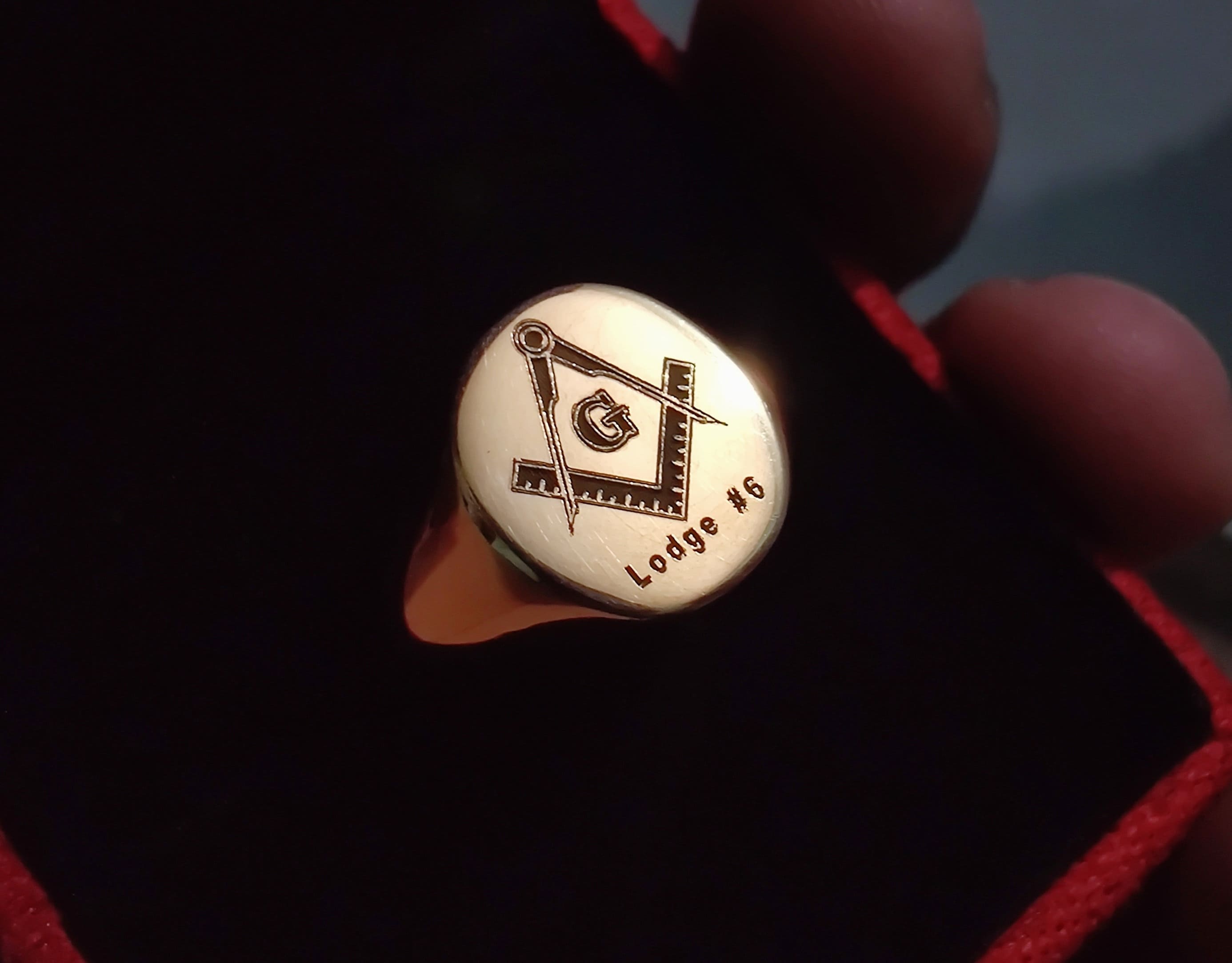 Masonic Ring, Freemason Ring , Masonic Ring With Lodge Number, Master ...