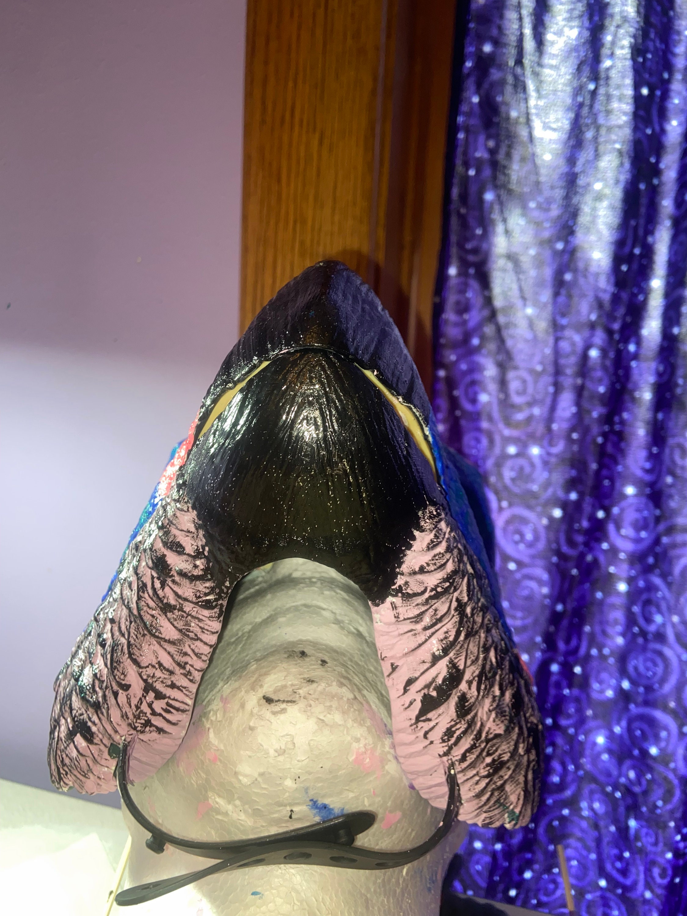 Blue and Pink Glitter Dino Mask - Etsy