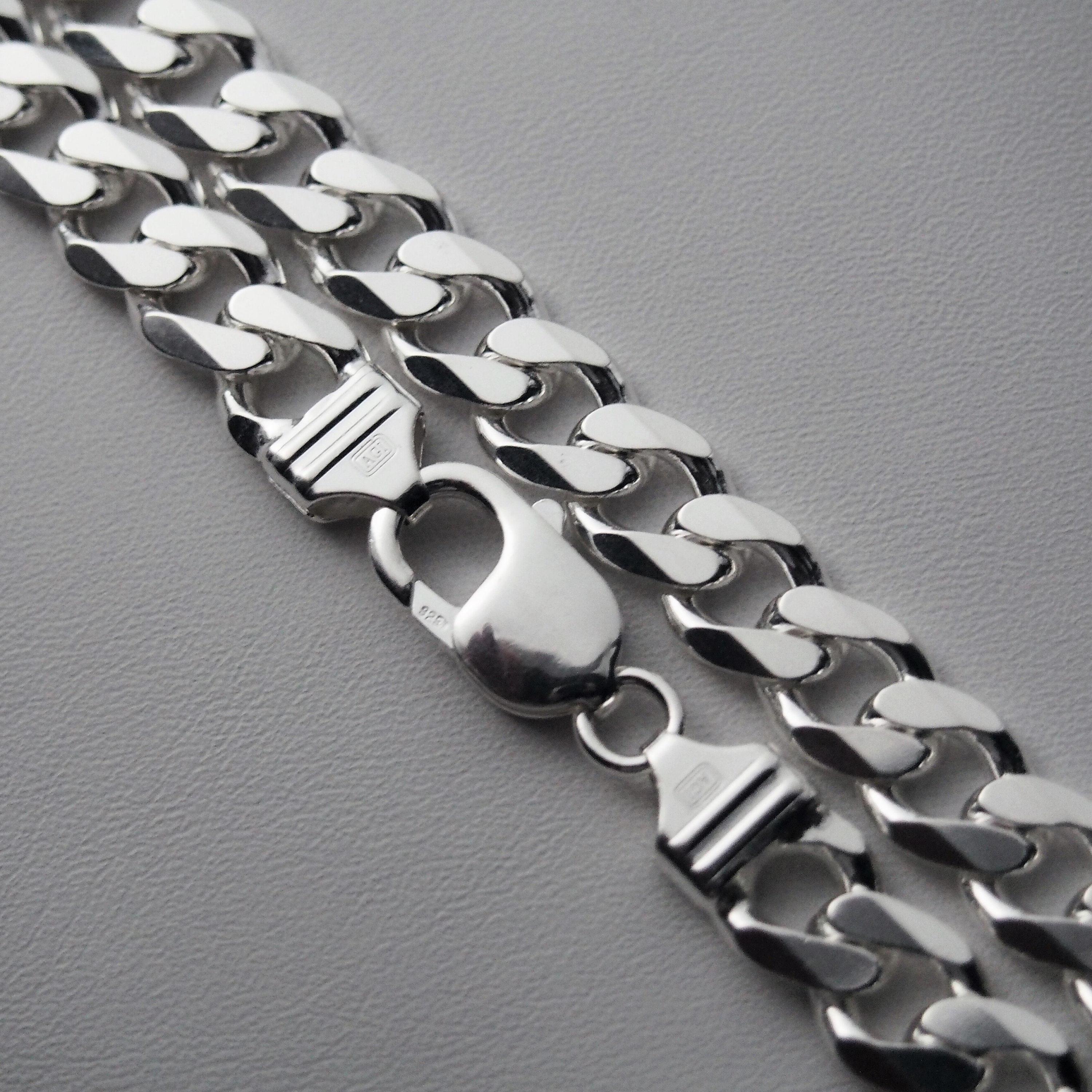 10mm Solid 925 Sterling Silver Cuban Curb Link Chain Necklace, Mens ...