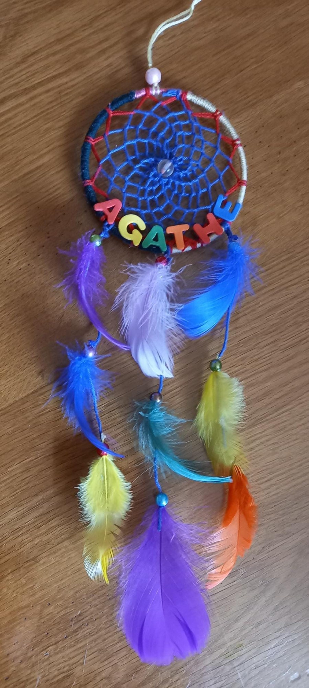 Personalized Dream Catcher With First Name • Multicolored Feathers ...