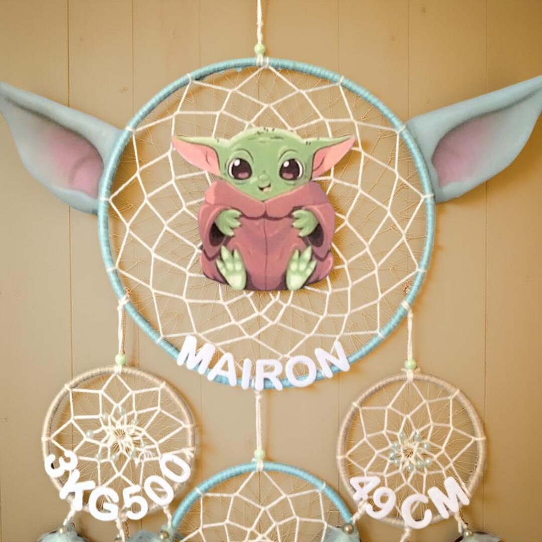 Grogu Yoda Dream Catcher Personalized Starwars Baby Grogu Baby Room ...