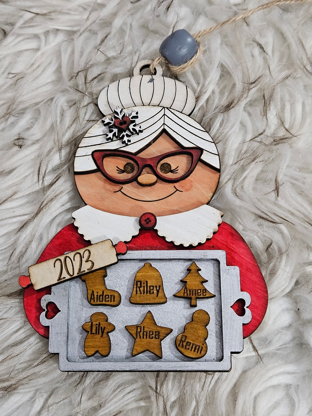 Personalized Mrs. Miss Clause Santa Grandma Cookie Tray - Etsy