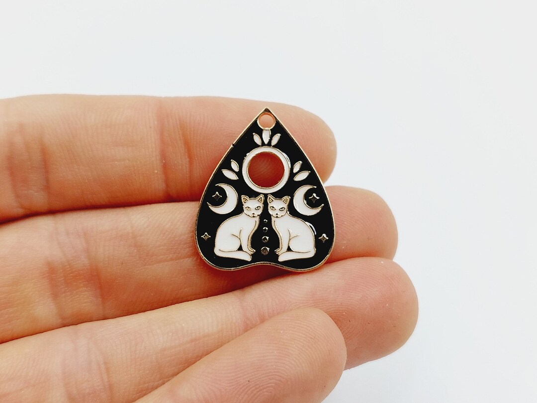2 Cat Ouija Planchette Charms ( Double Cat Bastet Ouija Talking Board ...