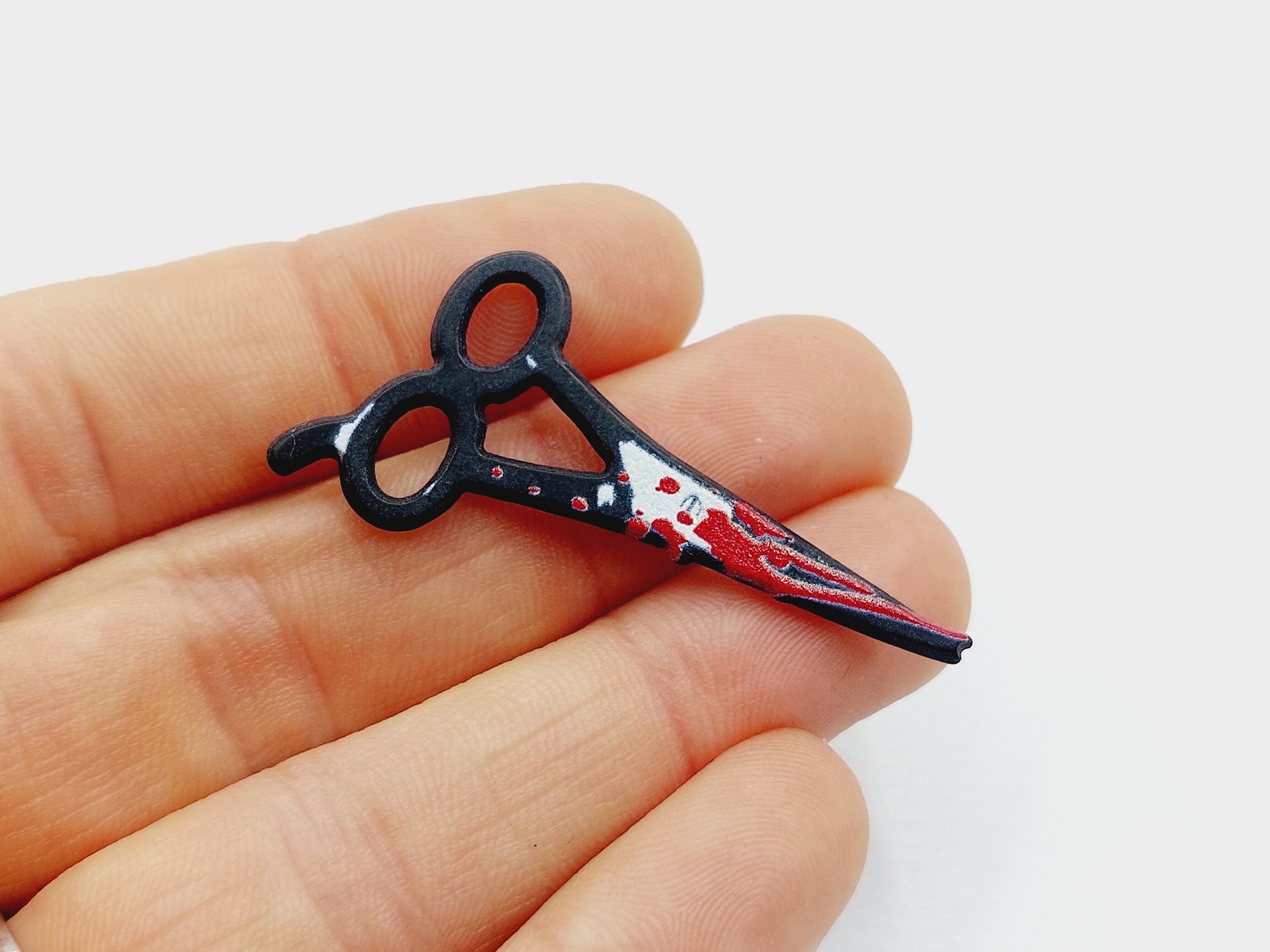 2 Bloody Scissors Charms - (horror Halloween Blood Gothic Stabbing ...