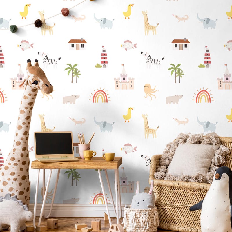 Alphabet Wallpaper - Etsy UK
