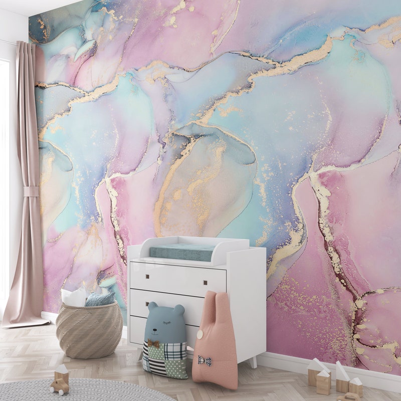 Marble Wallpaper Bathroom - Etsy UK