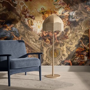 Baroque Ceiling Painting Wallpaper, Holy Art Mural, Peel and Stick - Etsy