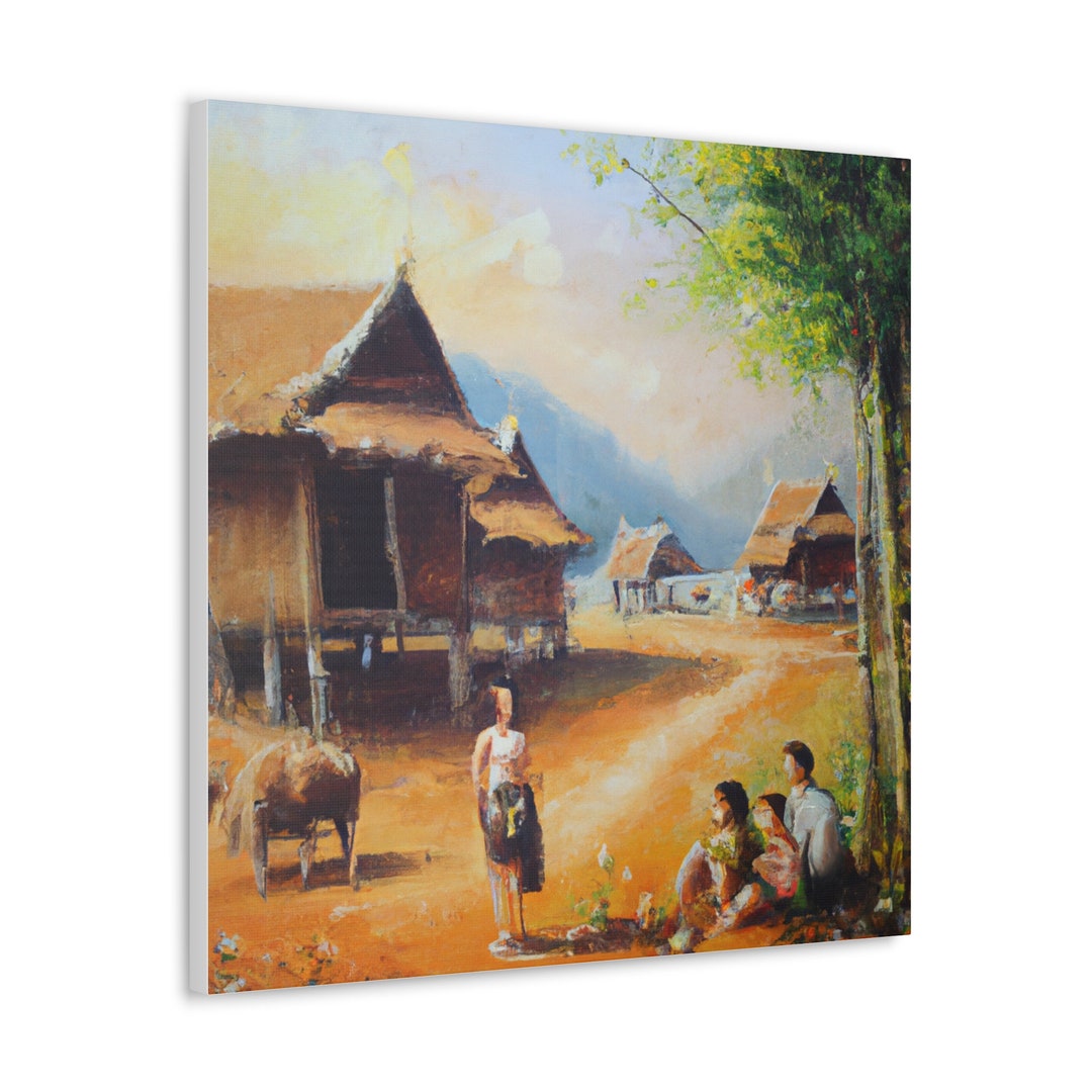 Hmong Village Oil Painting - Etsy