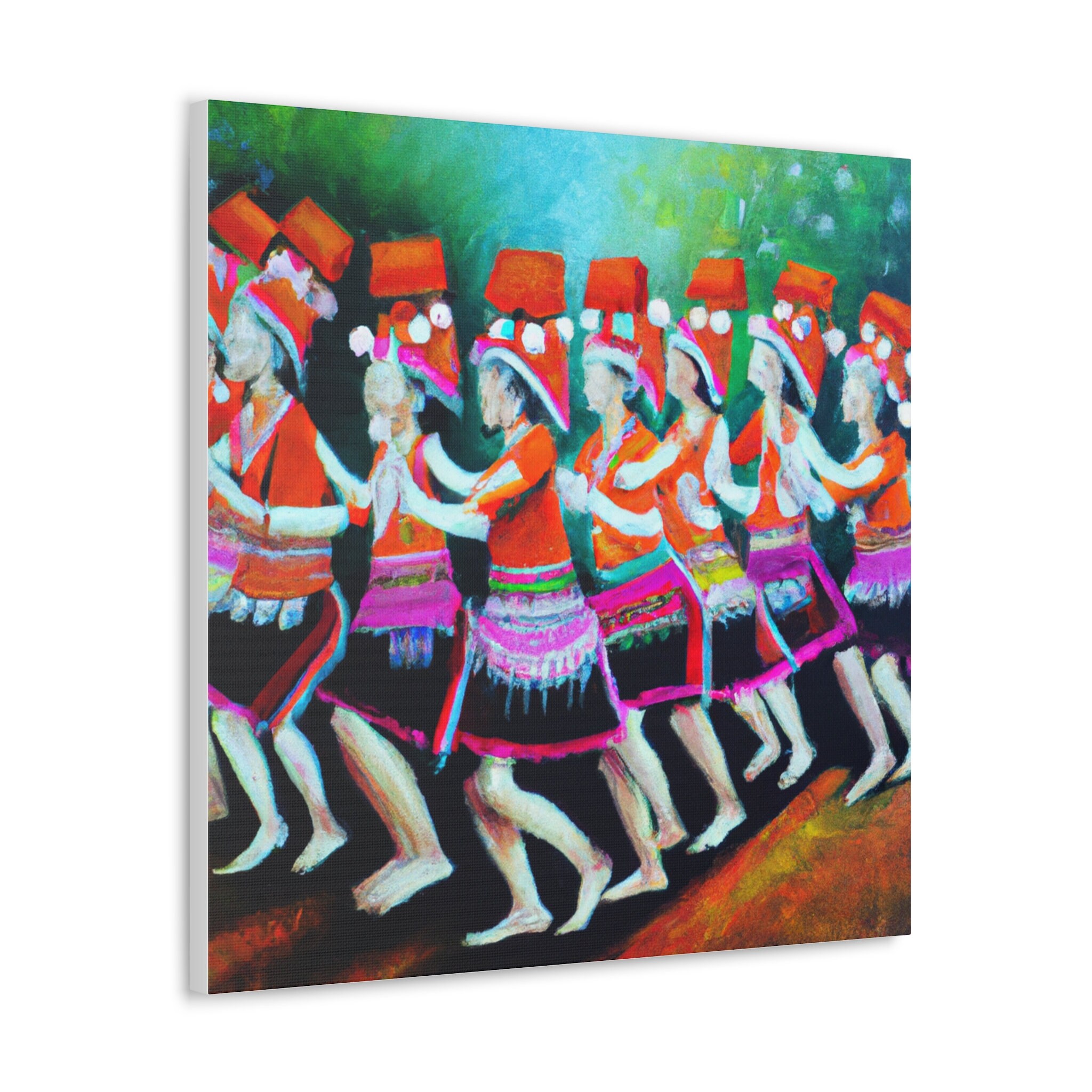 Hmong Dance Team Oil Painting - Etsy