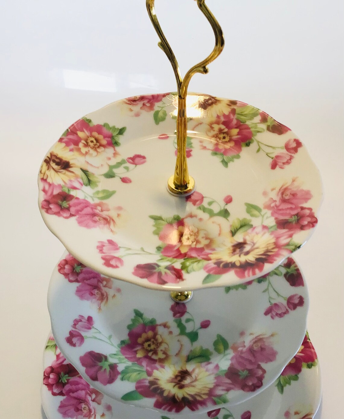 Cake Stand Three Tier Ceramic Display Stand Cakes Sandwiches - Etsy