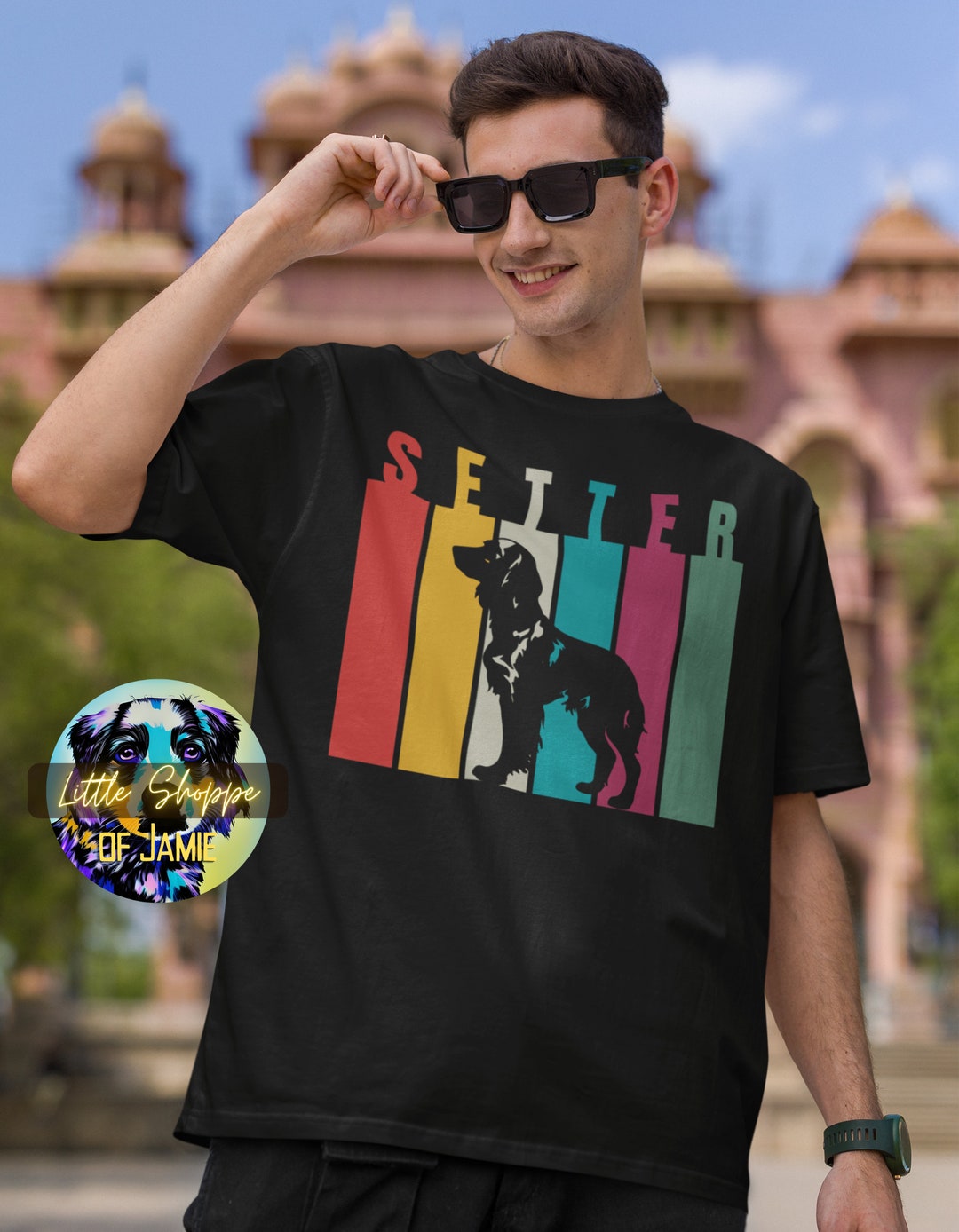 Setter Silhouette Graphic Tee Shirt Irish Setter Owner Gift Modern Pop ...