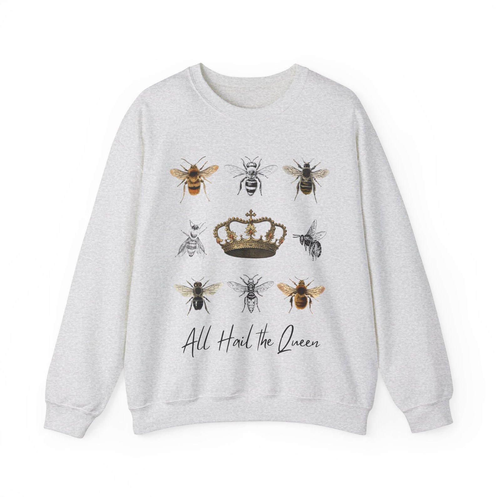 Queen Bee Graphic Sweatshirt Insect Collector Entomology Shirt Bee ...