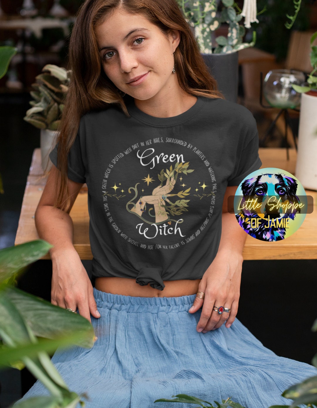 Green Witch Shirts Witchcraft Wiccan Gifts Pagan Shirts Goblincore ...