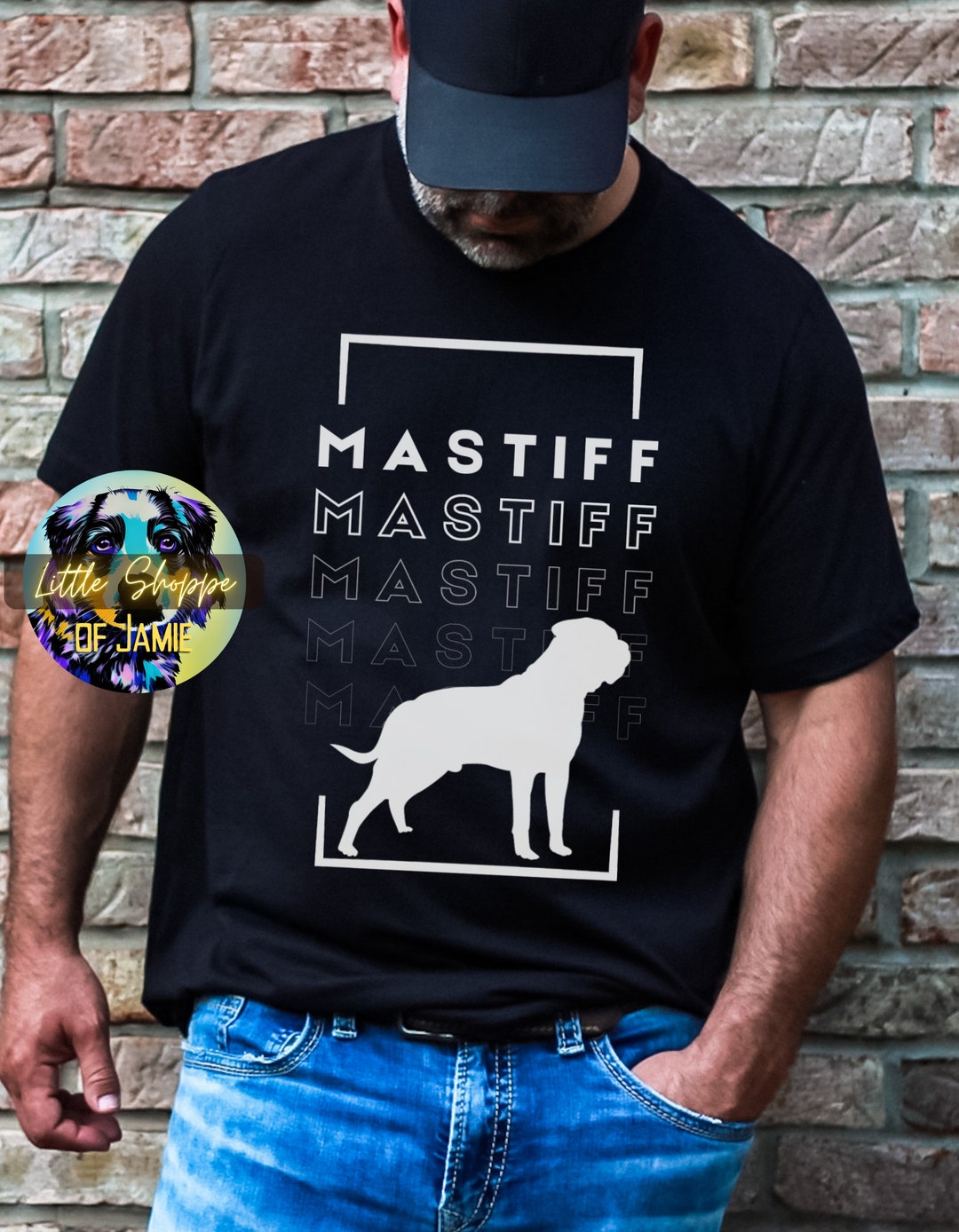Mastiff Graphic Tee Shirt Mastiff Shirt Dog Lover Gift English Mastiff ...