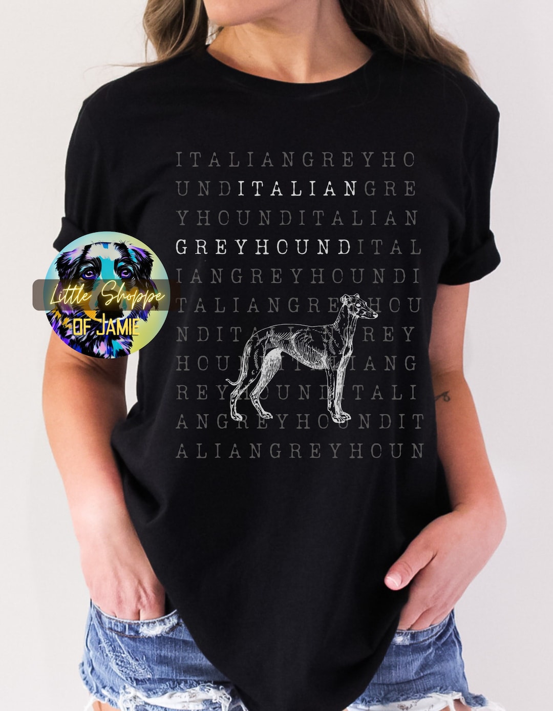 Italian Greyhound Graphic Tee Shirts Dog Lover Shirt Greyhound T-shirt ...