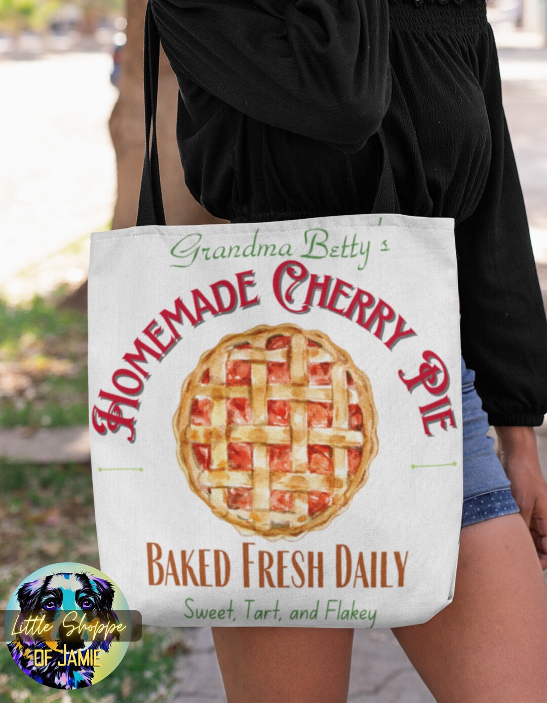 Cherry Picking Season Reusable Canvas Tote Bag Cherry Pie Tote Cherry ...