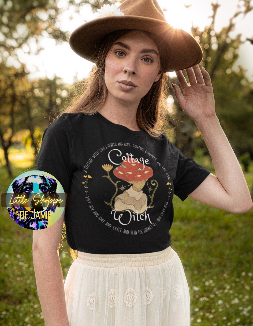 Cottage Witch Graphic Tee Shirt Cottagecore Shirt Witchy Gifts Witchcraft Wiccan Gift Goblincore ...