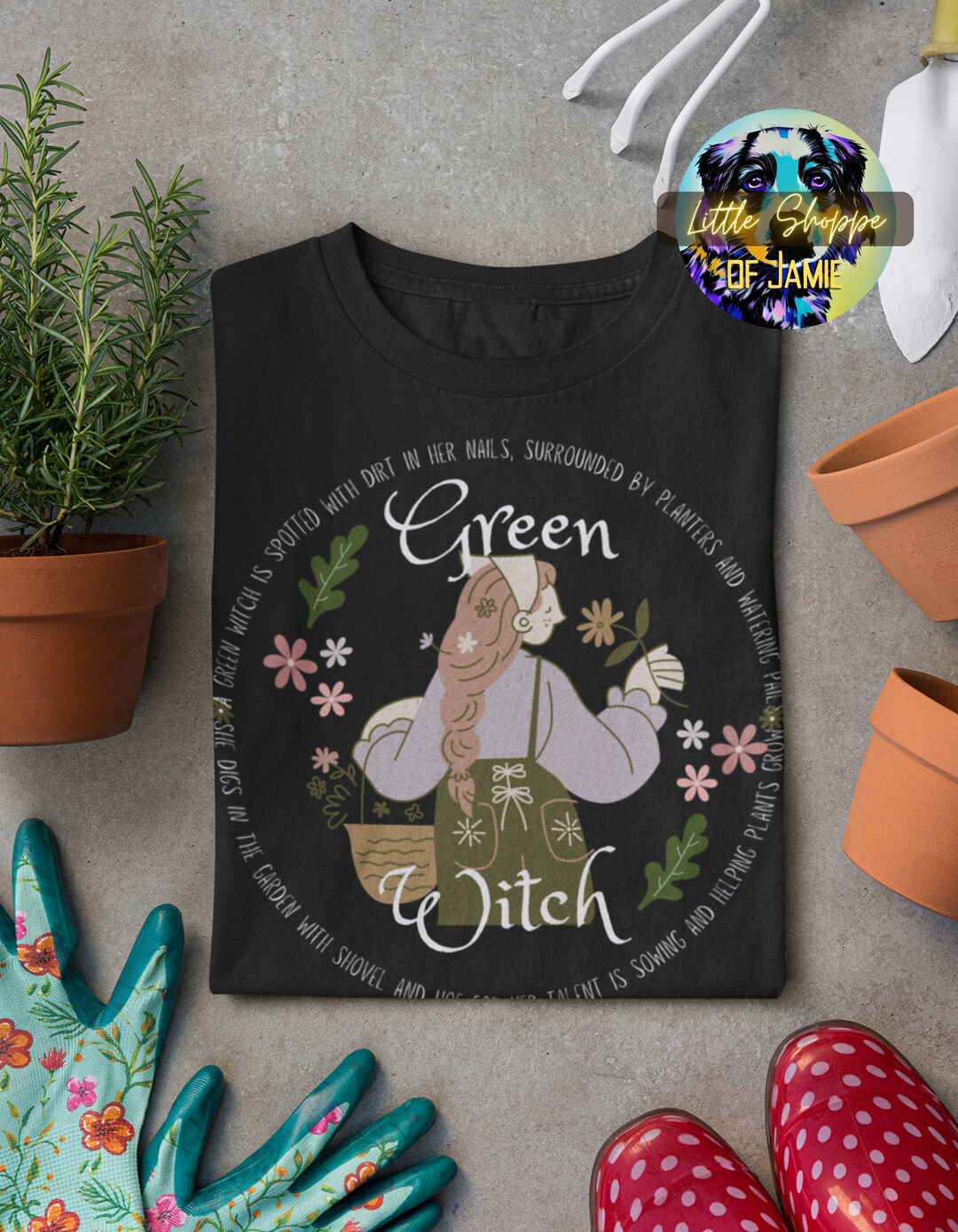 Green Witch Shirts Witchcraft Wiccan Gifts Pagan Shirts Goblincore ...