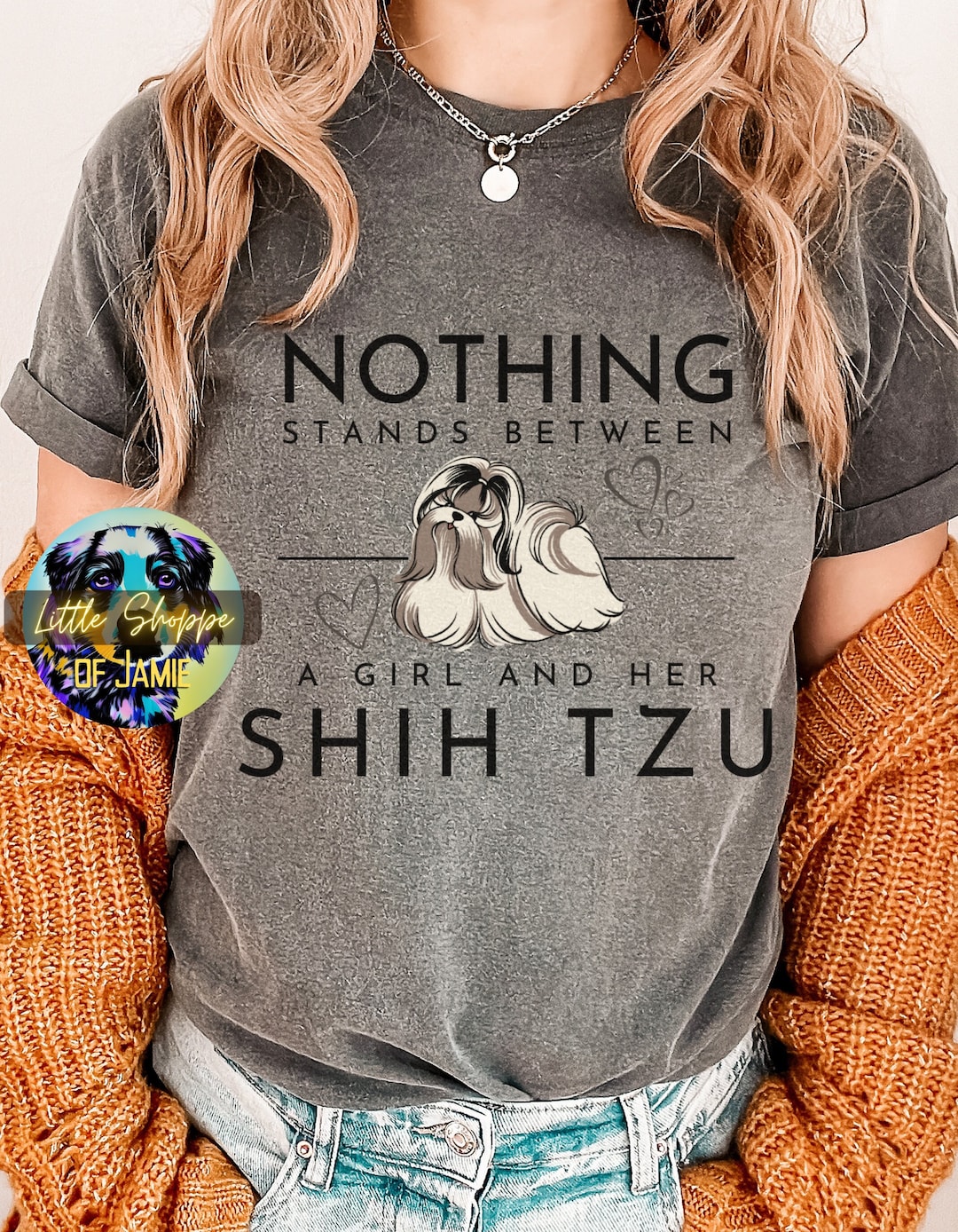 Shih Tzu Graphic Tee Shirt Dog Lover Gift Dog Mom Shirts Dog Mom Gifts ...