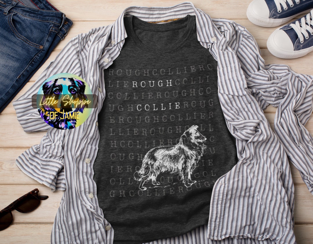 Rough Collie Graphic Tee Shirts Dog Lover Shirts Rough Collie T-shirt ...