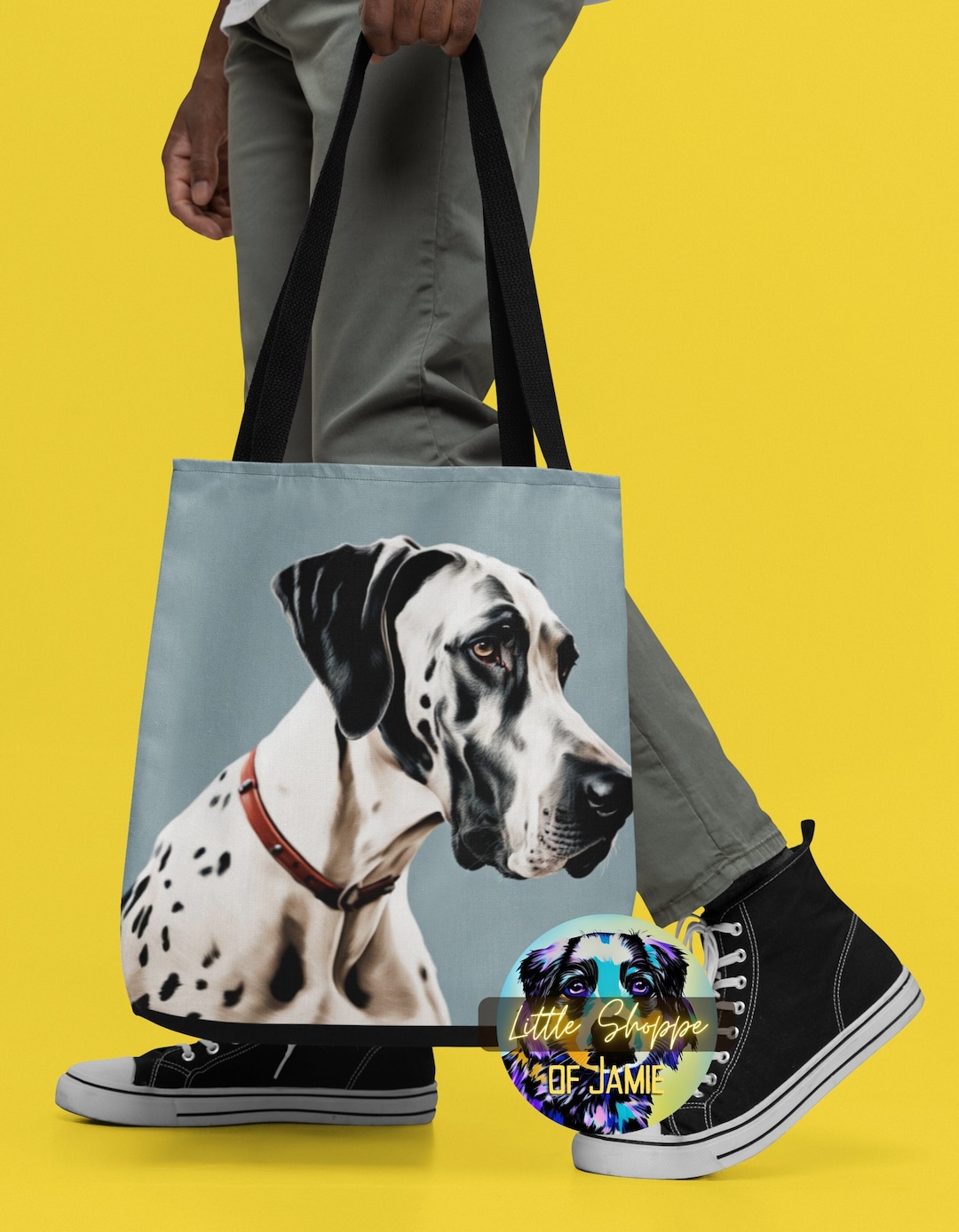 Great Dane Canvas Tote Bag Reusable Shopping Bag Canvas Grocery Bag Dog ...