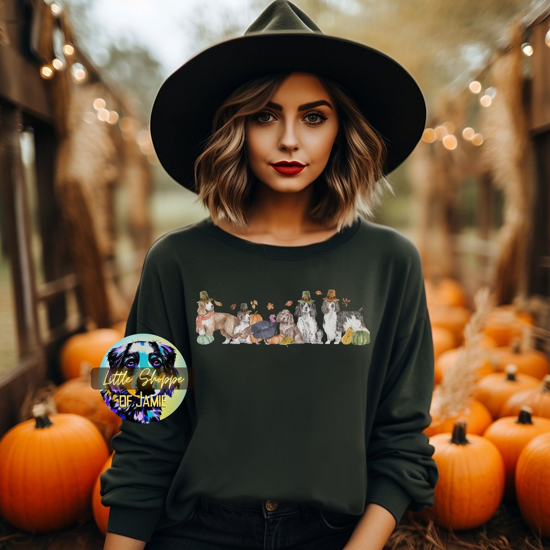 Cocker Spaniel Thanksgiving Sweatshirt Dog Lover Gift Thanksgiving Day ...