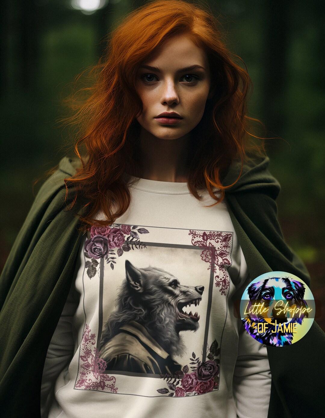 Werewolf Gothic Romance Graphic Sweatshirt Halloween Gift Gothic ...