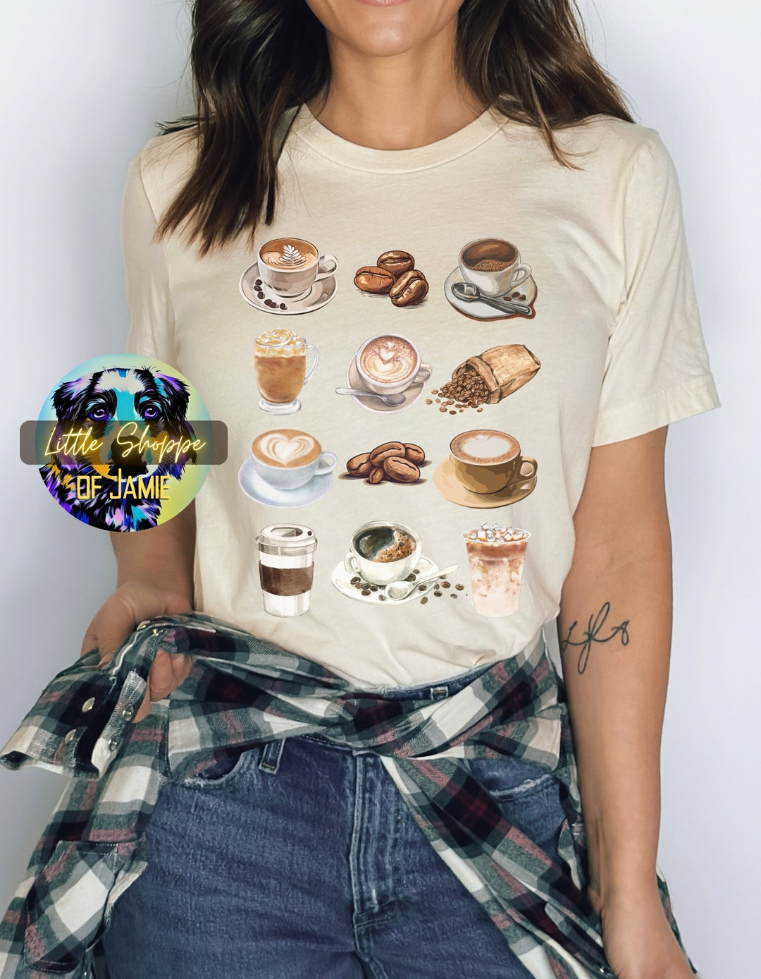 Coffee Lover camiseta gráfica lindo suéter de café adicto a la cafeína ...