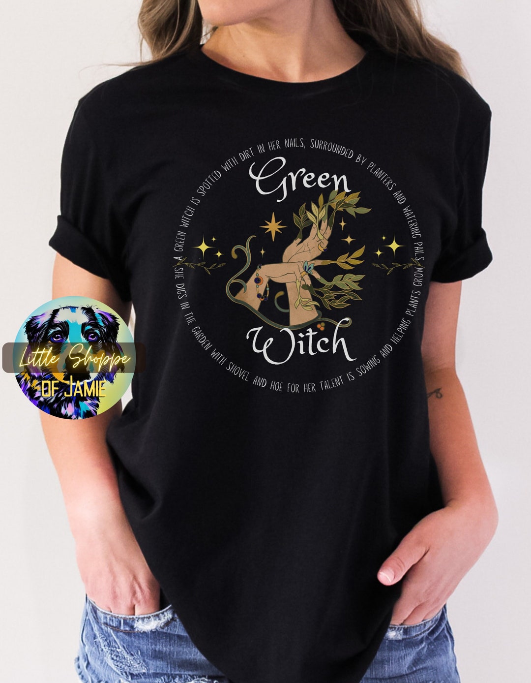 Green Witch Shirts Witchcraft Wiccan Gifts Pagan Shirts Goblincore ...