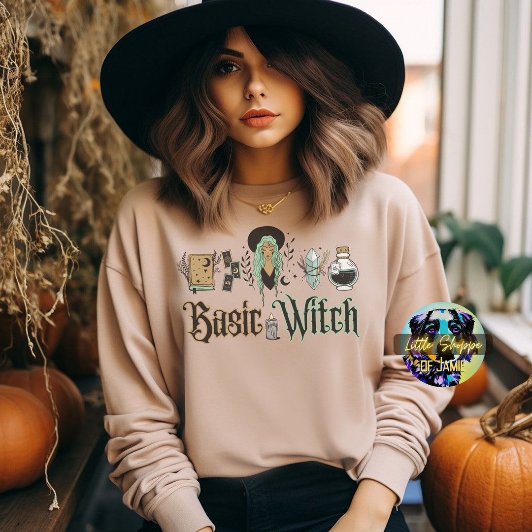 Basic Witch Sweatshirt Witchcraft Wiccan Gift Pagan Shirt Goblincore ...