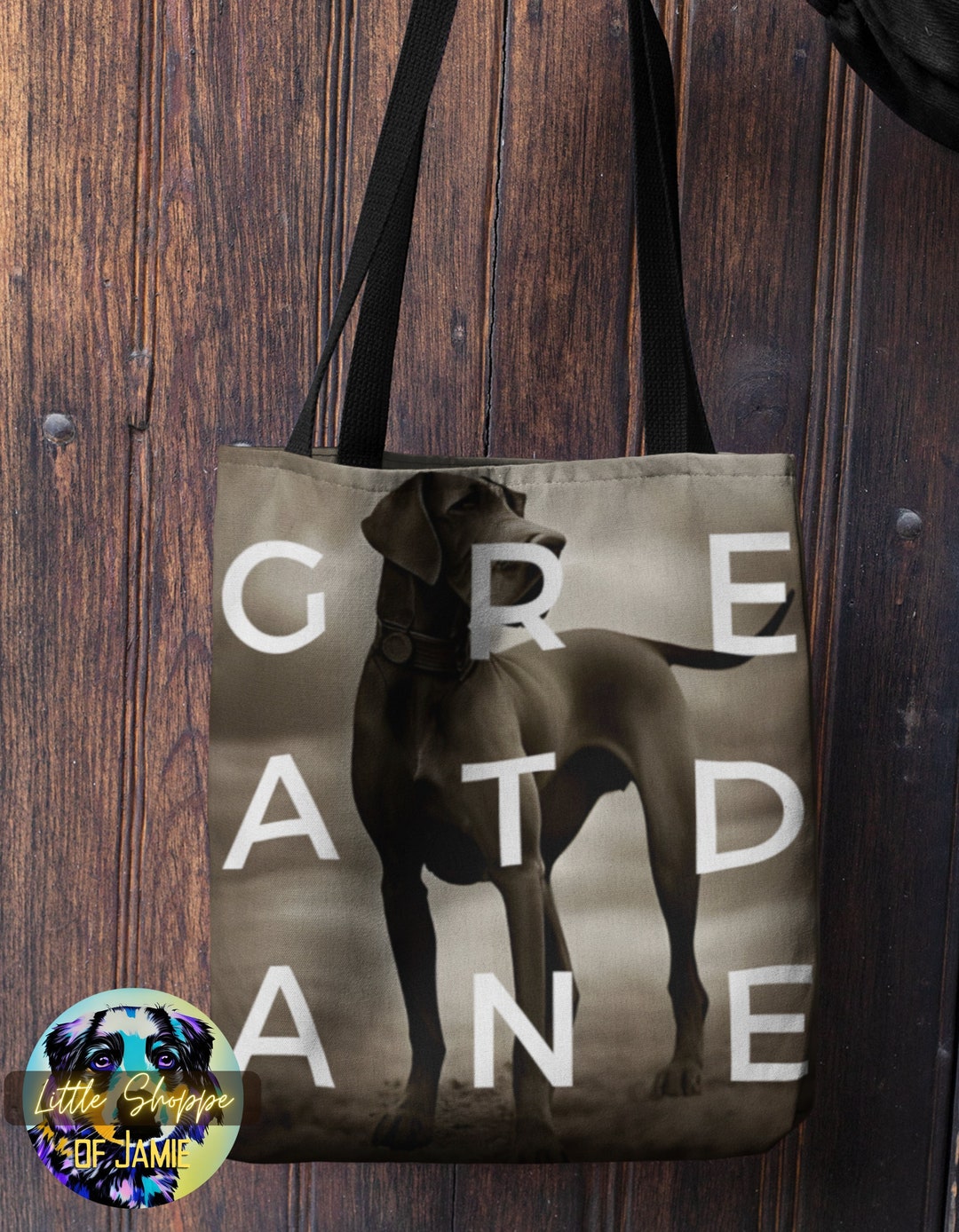 Great Dane Canvas Tote Bag Reusable Grocery Bags Dog Lover Gifts Great ...