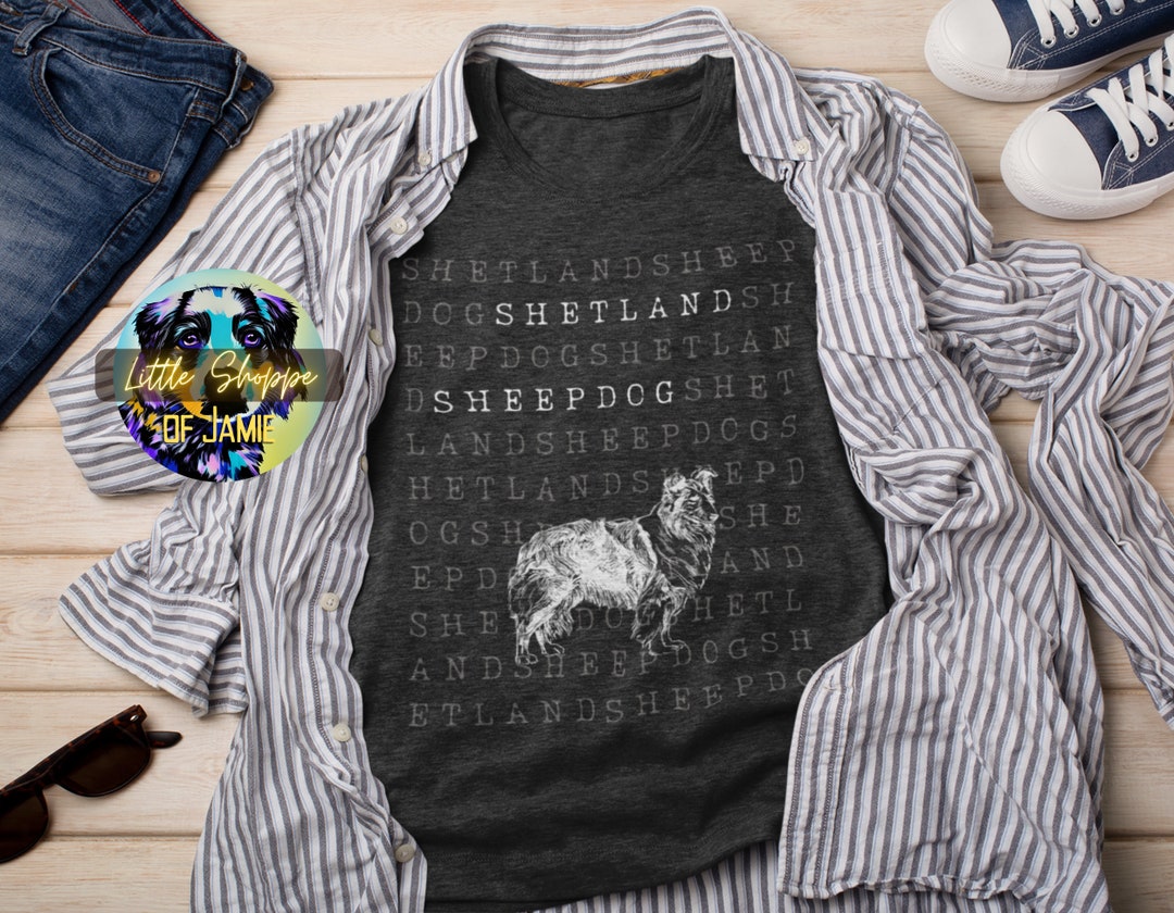 Shetland Sheepdog Graphic Tee Shirts Dog Lover Shirts Sheltie T-shirt ...