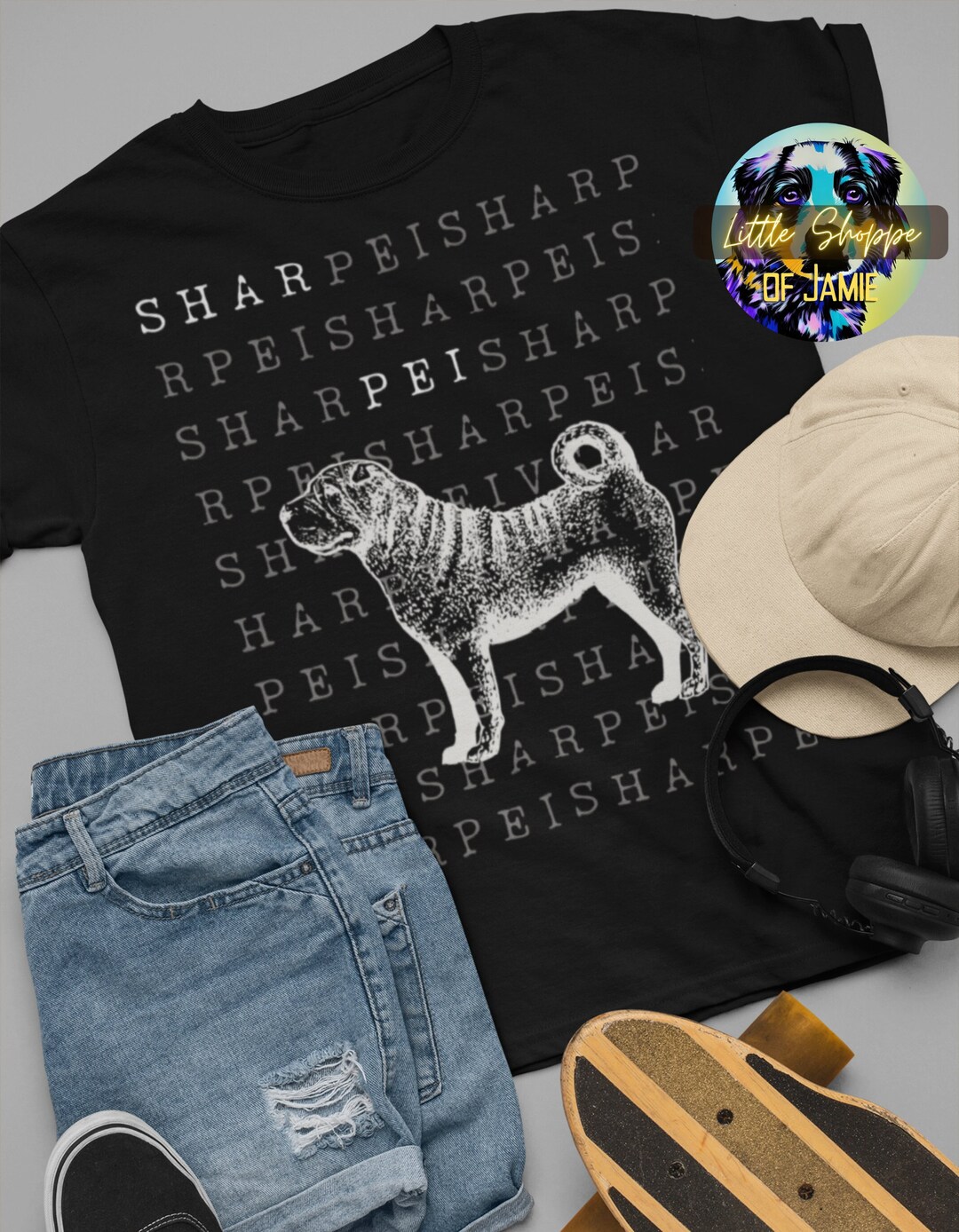 Camiseta gráfica de Shar Pei regalo para amantes de los perros Regalo ...