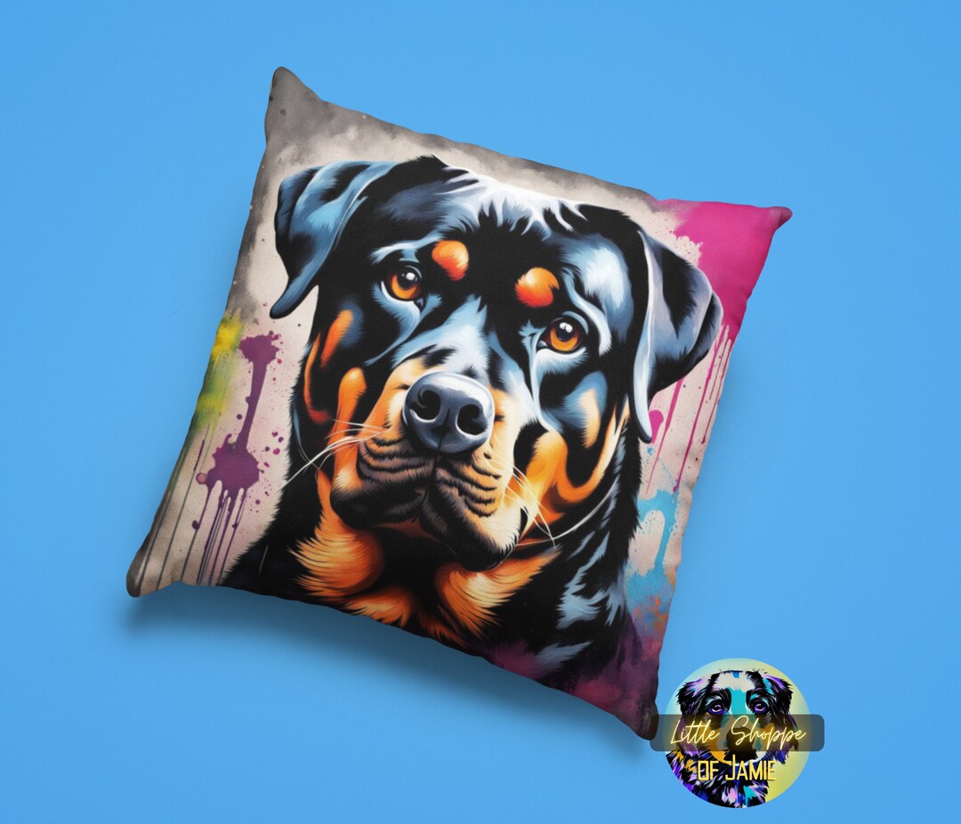 Rottweiler Decorative Pillow Dog Lover Gifts Dog Throw Pillow Dog ...