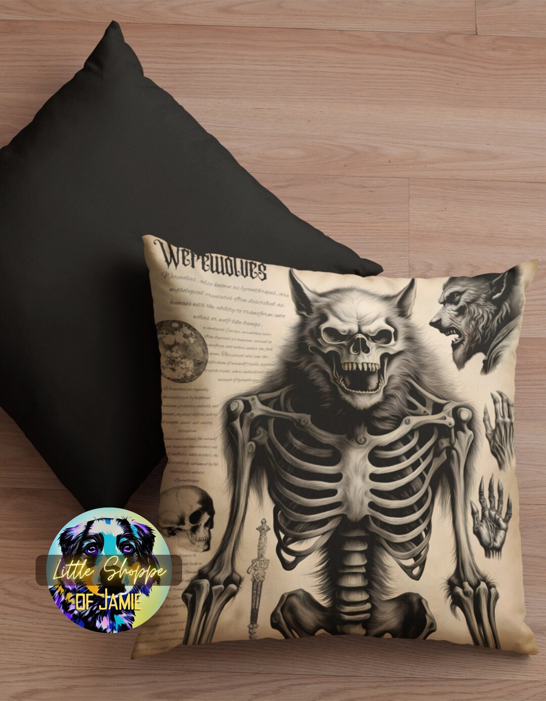 Werewolf Halloween Decorative Throw Pillow Gothic Home Decor Spooky ...