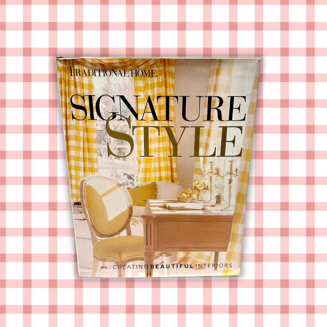 Vintage Traditional Home Coffee Table Book: Signature Style - Etsy