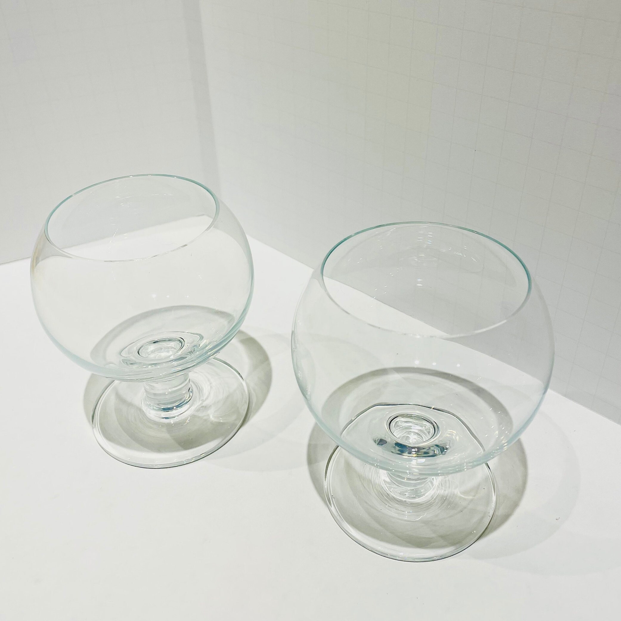 Two Hand Blown Brandy Glasses Crystal Cognac Brandy Snifters Dad Gift ...