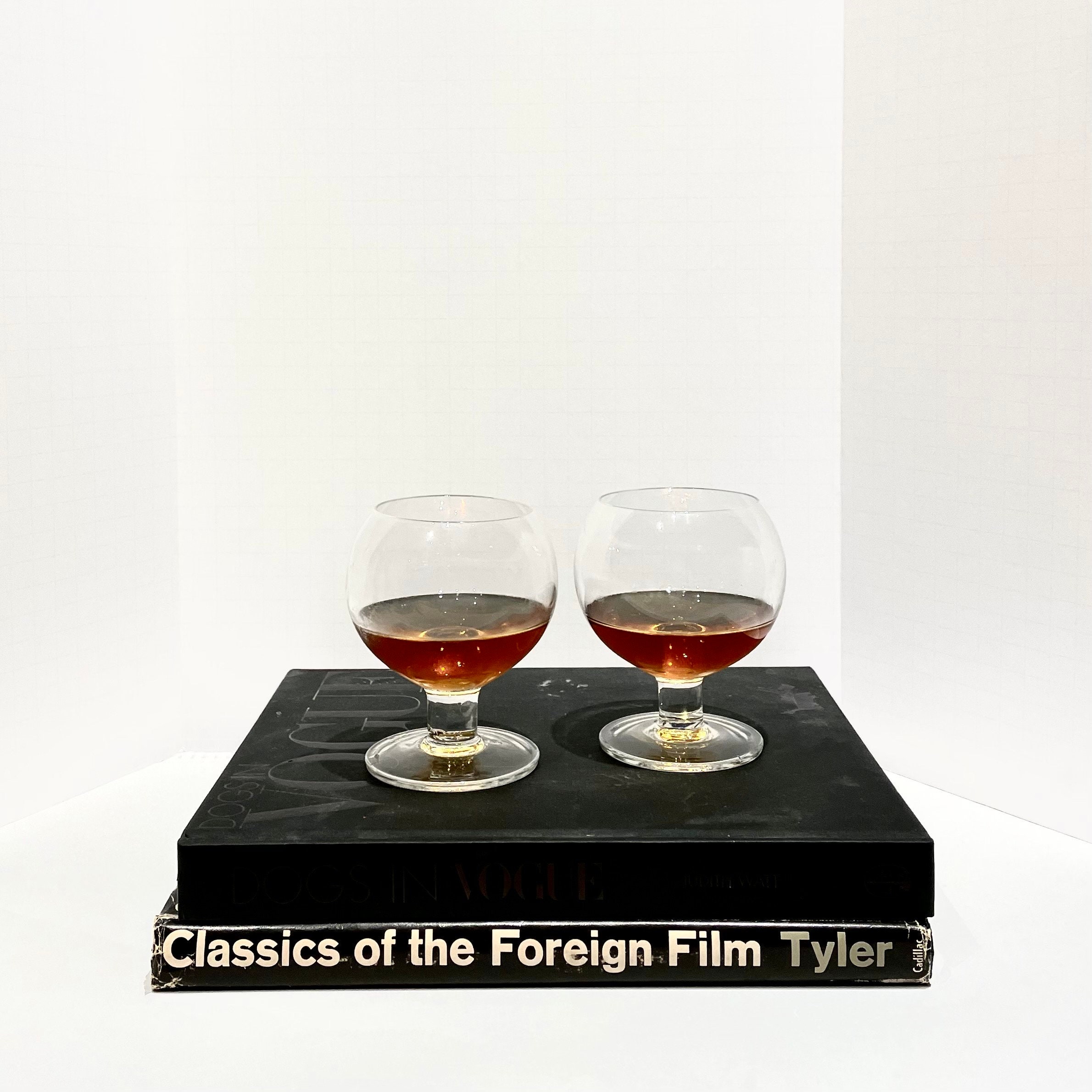 Two Hand Blown Brandy Glasses Crystal Cognac Brandy Snifters Dad Gift ...