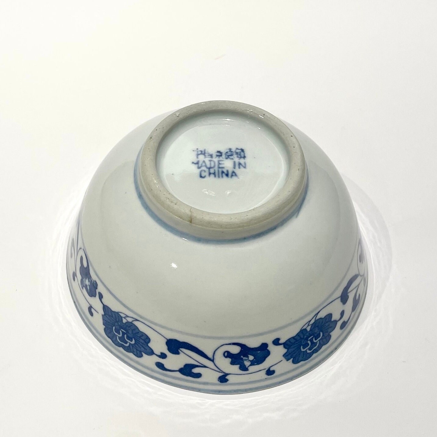 Vintage Chinese Blue and White Flower Porcelain Rice Bowl Classic Asian ...